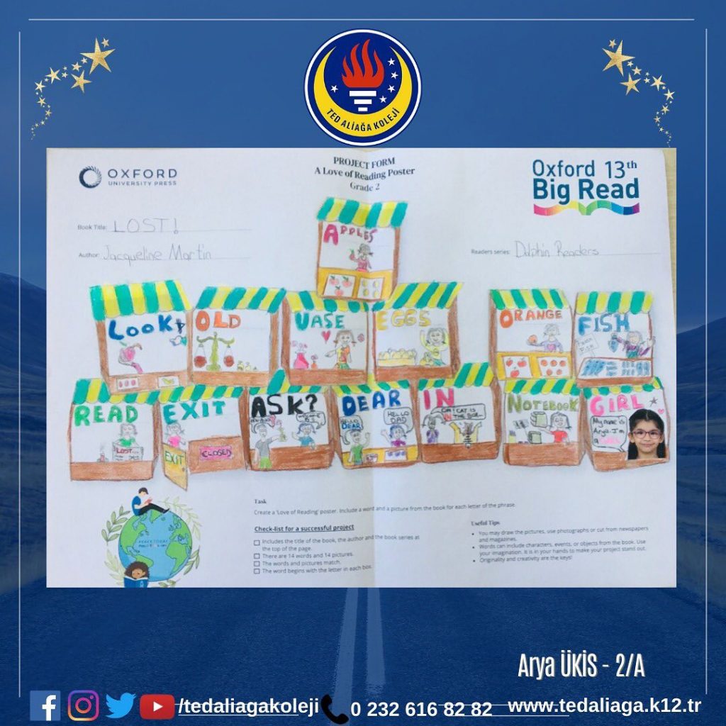 13. OXFORD BIG READ YARIŞMASINDA BÖLGE FINALİSTİ ÖDÜLÜ – TED ALİAGA KOLEJİ